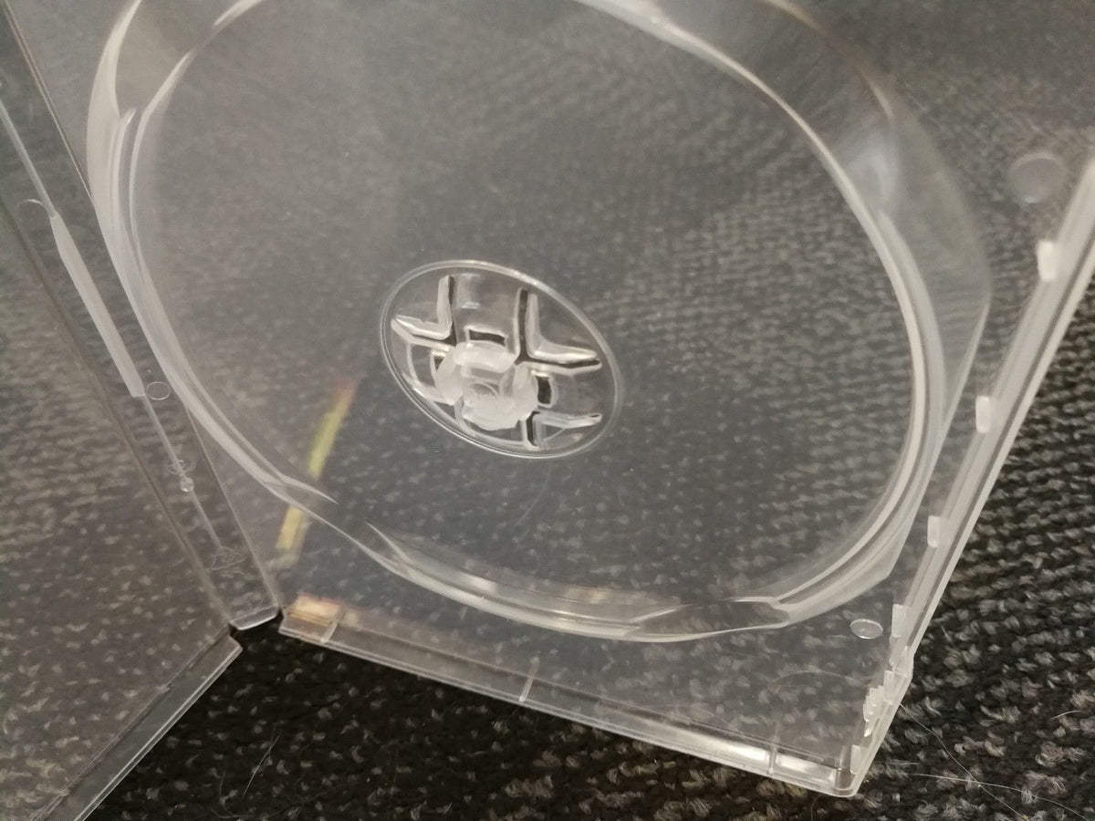 PREMIUM 100 x Single Clear DVD Case DVD Covers w/ Clear Outer Wrap 14m ...