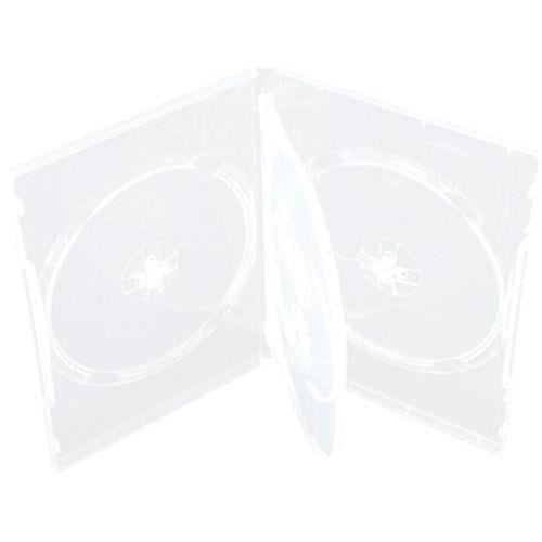 50 Hold 4 14mm Standard QUAD DVD Cover Disc Case + Clear outer wrap CL ...
