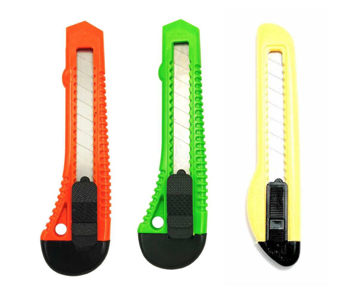 Box Cutter Knife Retractable Blade Snap Off Razor 18mm Durable Slide L ...